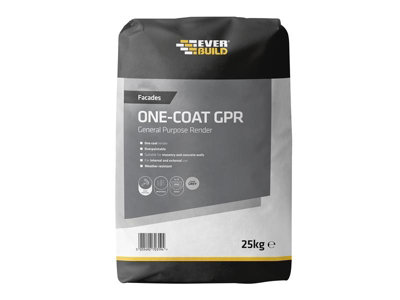 Everbuild FACGPRGY25 One-Coat General Purpose Render Grey 25kg ...
