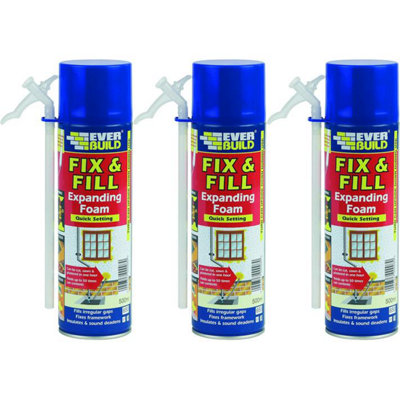 Everbuild Fix and Fill Quick Setting Expanding Foam, 500 ml EVFF5(n ...