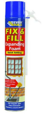 EVERBUILD FIX & FILL EXPANDING FOAM, LARGE, 750ml, QUICK SETTING (BLUE ...