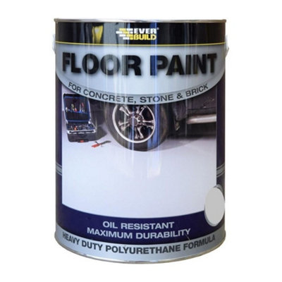 Everbuild Floor Paint - Red, 5L - Solvent-Based Polyurethane Floor ...