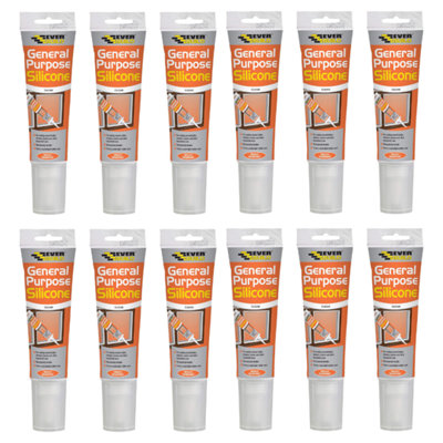 Everbuild General Purpose Silicon Sealant Clear 80ML x 12