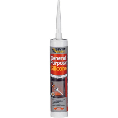 Everbuild General Purpose Silicone, Clear, 310 ml 12GPSTR(n) (Pack of 12)