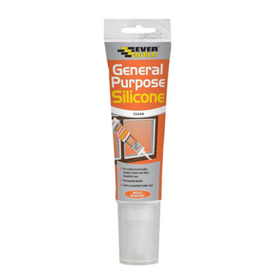 Everbuild General Purpose Silicone Waterproof Sealant White 80ml