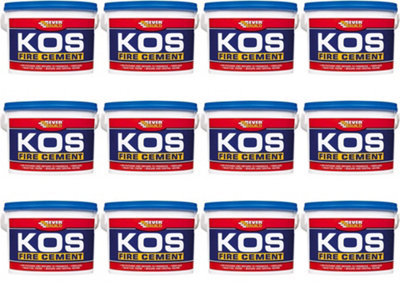 Everbuild KOS Fire Cement, Black, 500 g (Pack of 12)