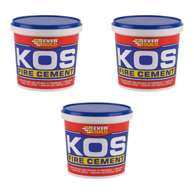 Everbuild KOS Fire Cement Buff 1kg - Pack of 3