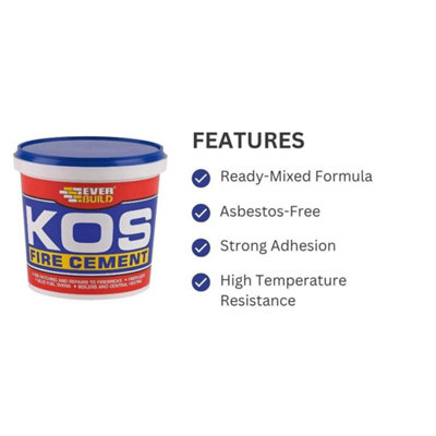 Everbuild KOS Fire Cement Buff 1kg