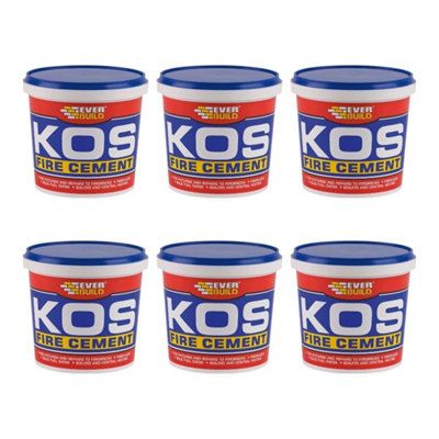 EVERBUILD KOS FIRE CEMENT buffPail cont. 500 gr (Pack of 6) | DIY at B&Q