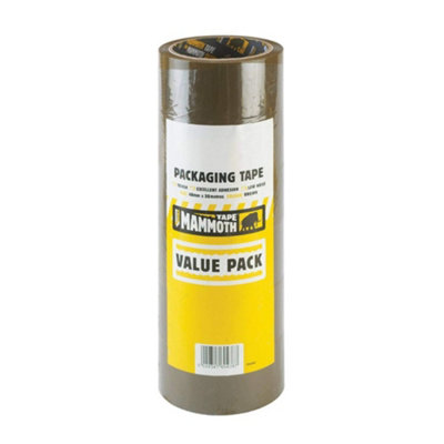 Everbuild Mammoth Value Packaging Tape - Brown Packing Tape - 48mm x 50m