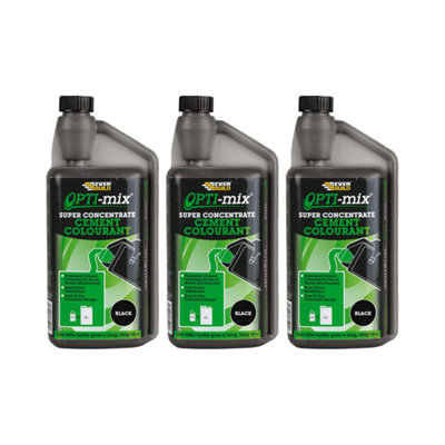 Everbuild OptiMix Black Cement Colourant Super Concentrate 1L - Pack of 3