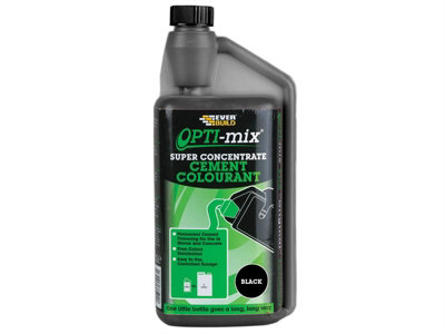 Everbuild OPTITONEBK1 Opti-Mix Cement Colourant Black 1 litre EVBOPTITONBK