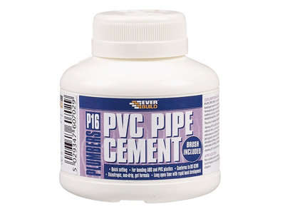 Everbuild P16PIPE P16 Plumber's PVC Pipe Cement 250ml EVBP16PIPE | £13. ...