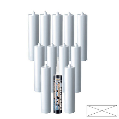 Everbuild Plumbers Gold Sealant Adhesive in Clear 300ml Size Pack of 12 ...