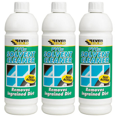 Everbuild PVCu Solvent Based Cleaner, 1 Litre (Pack of 3) | DIY at B&Q