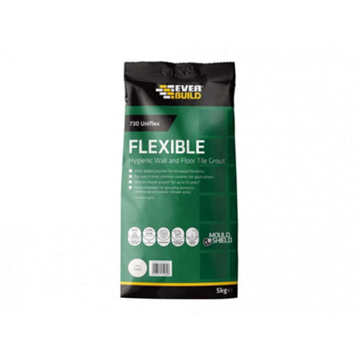 Everbuild Sika 730 Uniflex Hygienic Tile Grout Multi Colour (Ivory 5kg)
