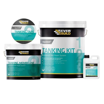 EVERBUILD SIKA AQUASEAL WET ROOM SYSTEM KIT MULTI COLOUR (7.5SQ METRE)