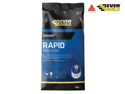 Everbuild Sika Jetcem Rapid Set Cement 12kg (2 x 6kg Pack) EVBJETCEM6