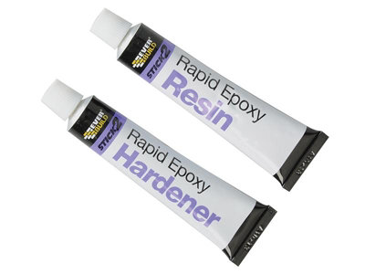 Everbuild Stick2 Rapid Epoxy - Fast Setting 2-Part Clear Adhesive, 2 x ...