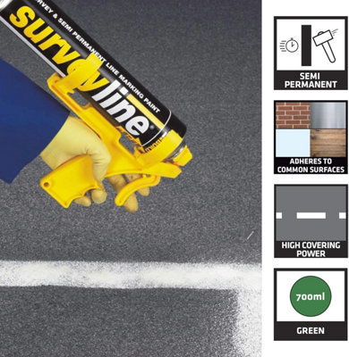 Everbuild SURVEYGREEN Survey Line Marker Spray Green 700ml EVBSURVEYGR
