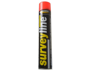 Everbuild SURVEYRED Survey Line Marker Spray Red 700ml EVBSURVEYRE