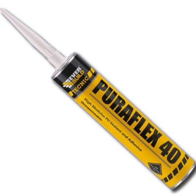 Everbuild Tecnic Puraflex 40 High Modulus PU Sealant and Adhesive, Grey ...