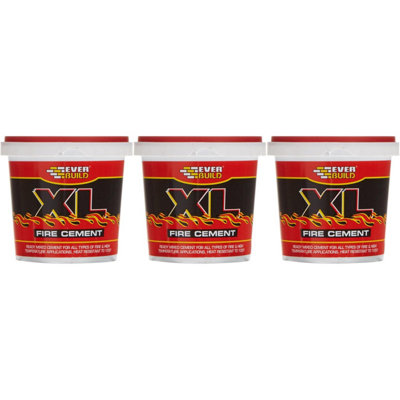 Everbuild XL Fire Cement, Buff, 1 kg (Pack of 3)
