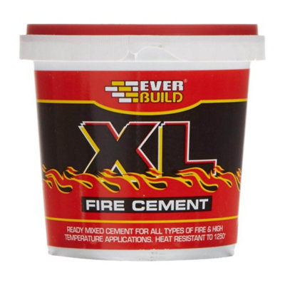 Everbuild XL Fire Cement - Buff, 1Kg - High-Temperature Resistant ...