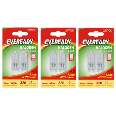 Eveready Halogen G9 Capsule 320lm 40W 2800K (Warm White) Light Bulb ...