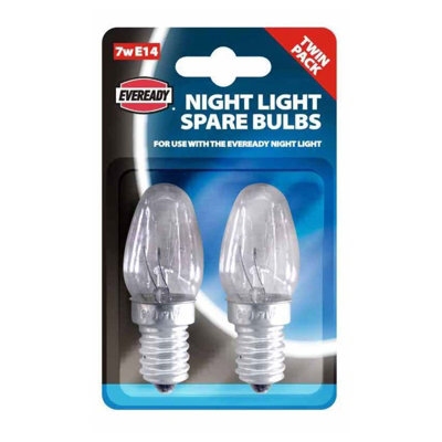 Eveready Night Light E14 Spare Bulbs (Pack of 2) Clear (One Size)