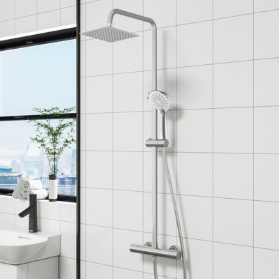 Evergrow Bathroom Dual Thermostatic Bar Mixer Shower with Adjustable ...