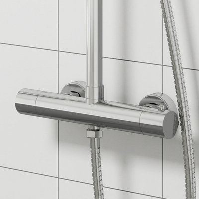 Evergrow Bathroom Dual Thermostatic Bar Mixer Shower with Adjustable ...