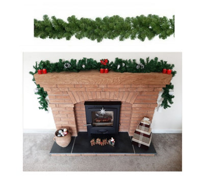 Everlands Plain Artificial Christmas Imperial garland indoor and ...