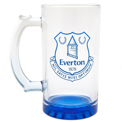 Everton FC Crest Gl Tankard Clear (One Size) | DIY at B&Q