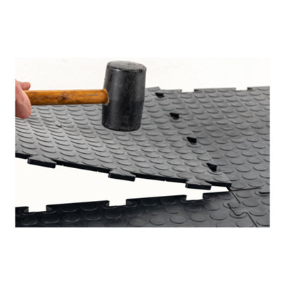 Everyday Vinyl Floor Tile / Garage Flooring - Bubble Design - Black ...
