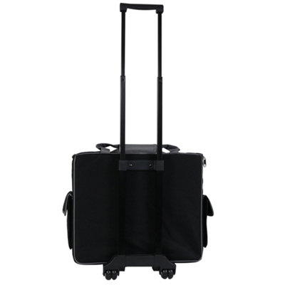 Everything Mary Black Quilted 2 Wheel Sewing Machine Trolley