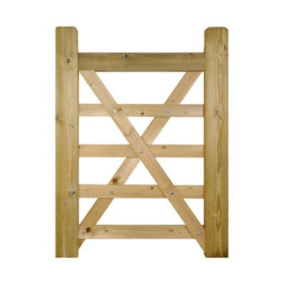 EVIN 5 Bar Wooden Farm Field Gate 1200mm Wide x 1200mm High EV07