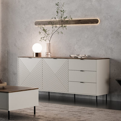 Grey textured sideboard store