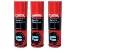Evo-Stik Carpet Spray Adhesive 500ml Pack of 3