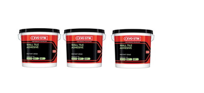 Evo-Stik Instant Grab Wall Tile Adhesive Natural 1L Pack of 3