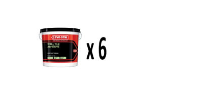 Evo-Stik Instant Grab Wall Tile Adhesive Natural 1L Pack of 6