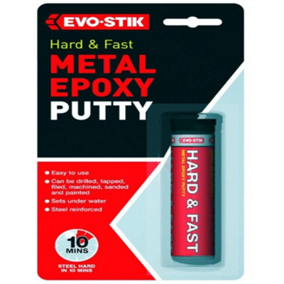 EVO-STIK Metal Epoxy Putty Hard & Fast Drying Steel 10 Minutes Hard 50g ...