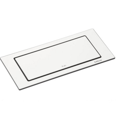 EVOline Backflip in Matt White Steel, 2 UK Sockets, 1 USB-C, Worktop Socket