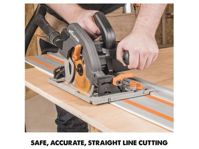 Evolution 2800mm Guide Rail Track + Bag + Clamps Fits Makita Bosch Saws ...