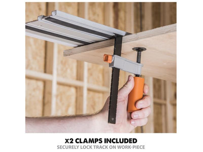 Evolution 2800mm Guide Rail Track + Bag + Clamps Fits Makita Bosch Saws ...