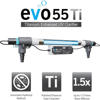 Evolution Aqua EVOUV EVO55 Ti Titanium UVC Pond Clarifier