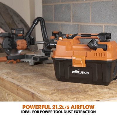 Evolution Cordless R11VAC-Li Wet And Dry Workshop Vacuum 18v Li-Ion EXT ...