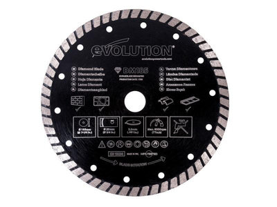 Evolution - Diamond Blade, Segmented Rim 185 x 20mm | DIY at B&Q