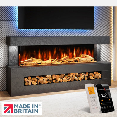 Evolution Fires DaVinci Electric Fireplace Suite 1500mm 3 Sided LED ...