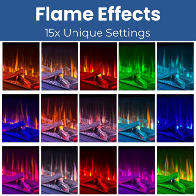 Evolution Fires DaVinci Electric Fireplace Suite 1500mm 3 Sided LED ...