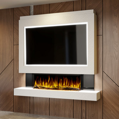 Evolution Fires Package 1 Media Wall Fireplace Surround Set with 44 ...