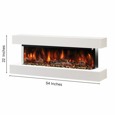 Evolution Fires Studio 4 - 54 Inch Wall Mounted Electric Fire, Fully ...
